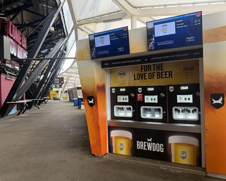 EBar | Self-Serve Beerwall | Built-In Automated Bar for Stadiums